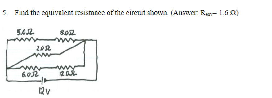 Solved Find the equivalent resistance of the circuit shown. | Chegg.com