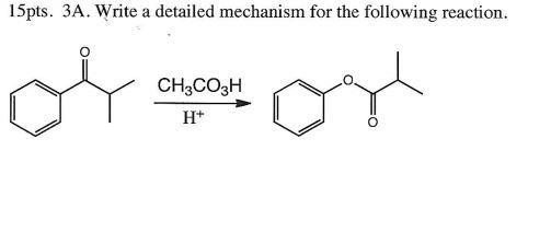 Solved 15pts. 3A. Write a detailed mechanism for the | Chegg.com