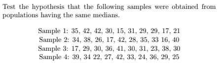 Solved Non-Parametrics Statistics The Case of k Independent | Chegg.com