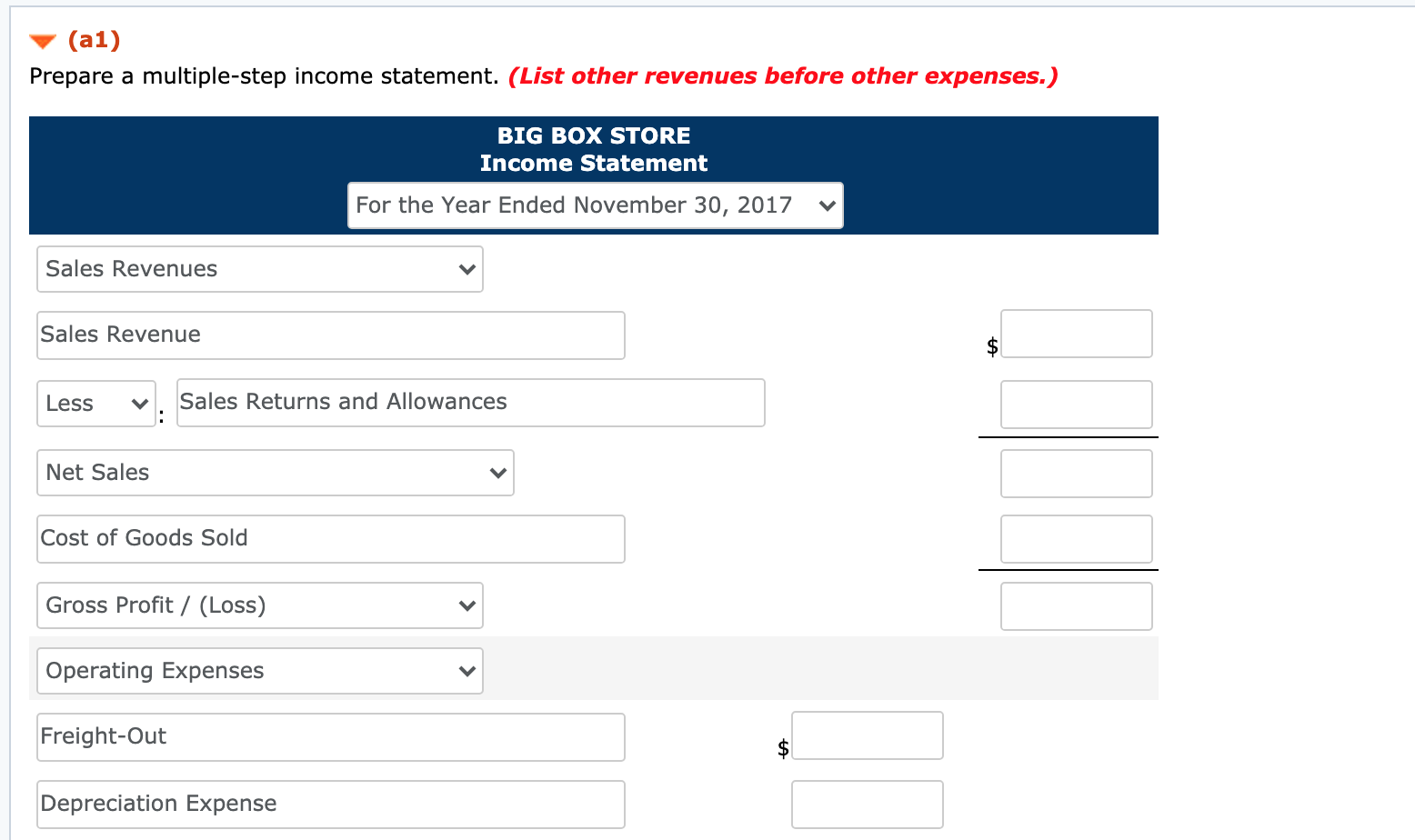 Solved Problem 5-3A (Part Level Submission) Big Box Store is | Chegg.com