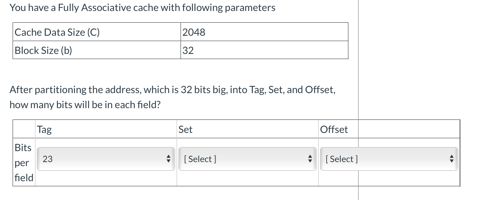 Solved You have a Fully Associative cache with following | Chegg.com