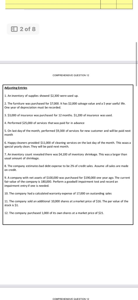 Solved 1) What is the total debit amount on the adjusted | Chegg.com