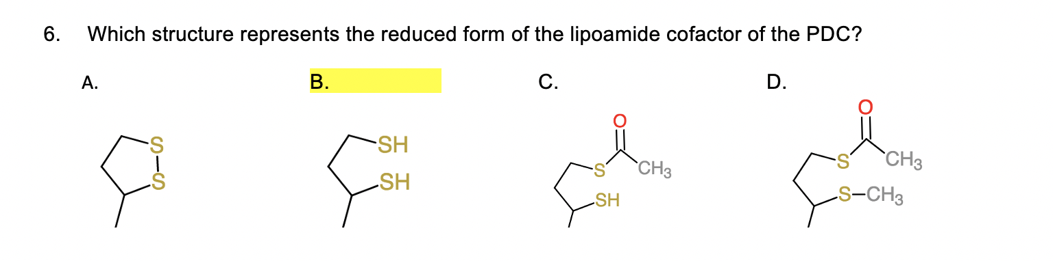 Solved 6. Which structure represents the reduced form of the | Chegg.com