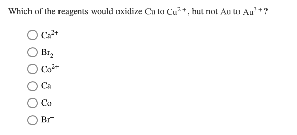 Solved Using A Table Of Standard Reduction Potentials