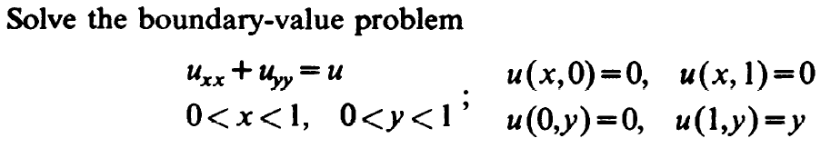 Solved Solve the boundary-value problem Uxx + Ubyy = u | Chegg.com