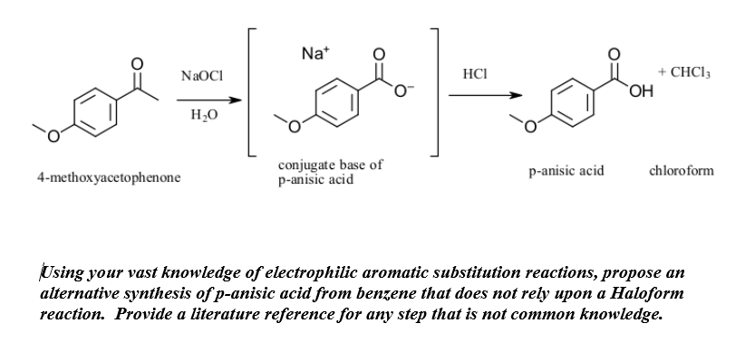 Solved Propose a synthesis of p-anisic acid from benzene | Chegg.com