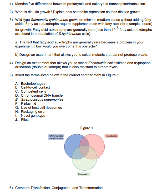 Solved 2) What is diauxic growth? Explain how catabolite | Chegg.com