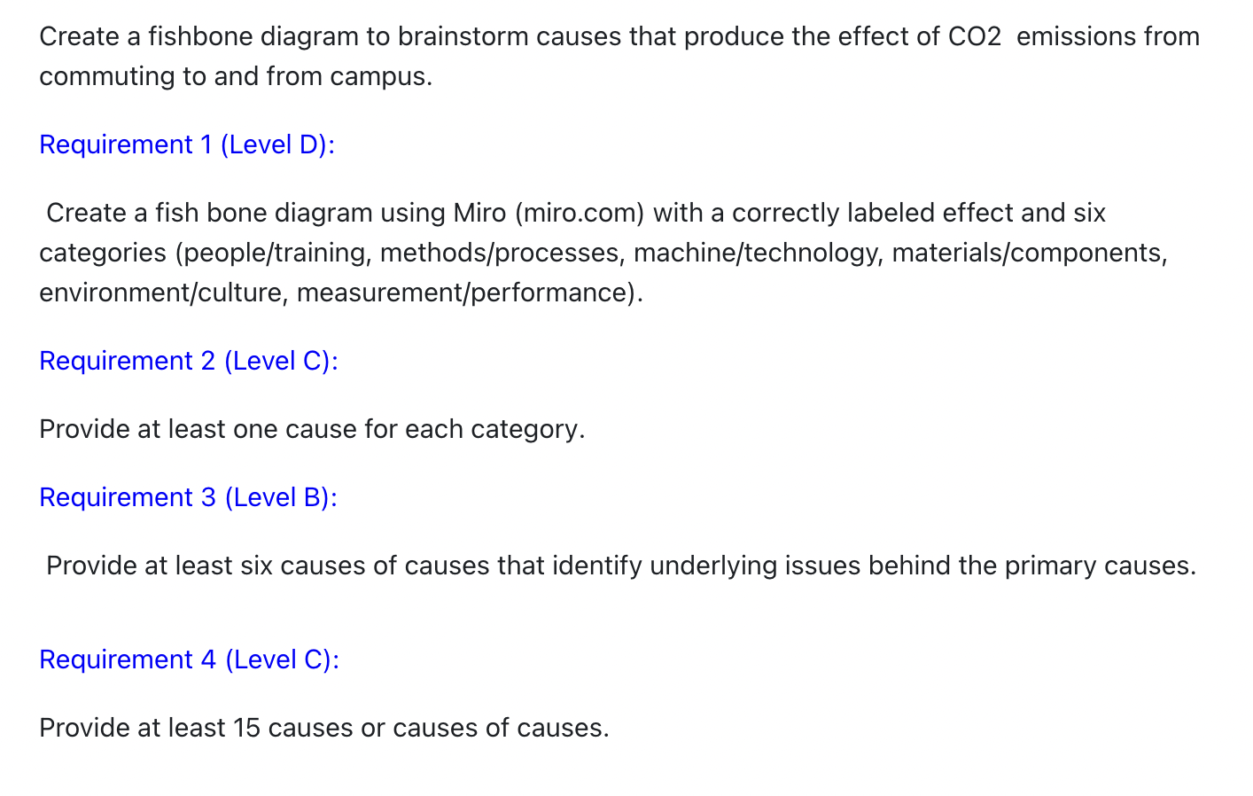 Solved Create a fishbone diagram to brainstorm causes that | Chegg.com