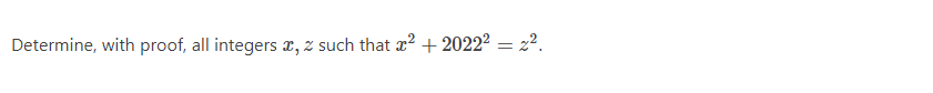 Solved Determine, with proof, all integers x,z such that | Chegg.com