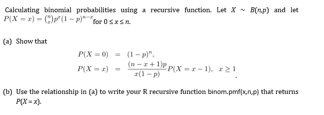 Solved B(np) and let Calculating binomial probabilities | Chegg.com