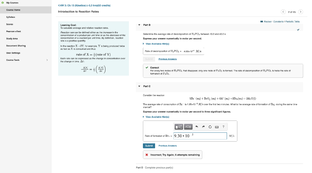 Solved My Courses Syllabus I Review Constants Periodic | Chegg.com Solved My Courses Syllabus I Review Constants Periodic | Chegg.com