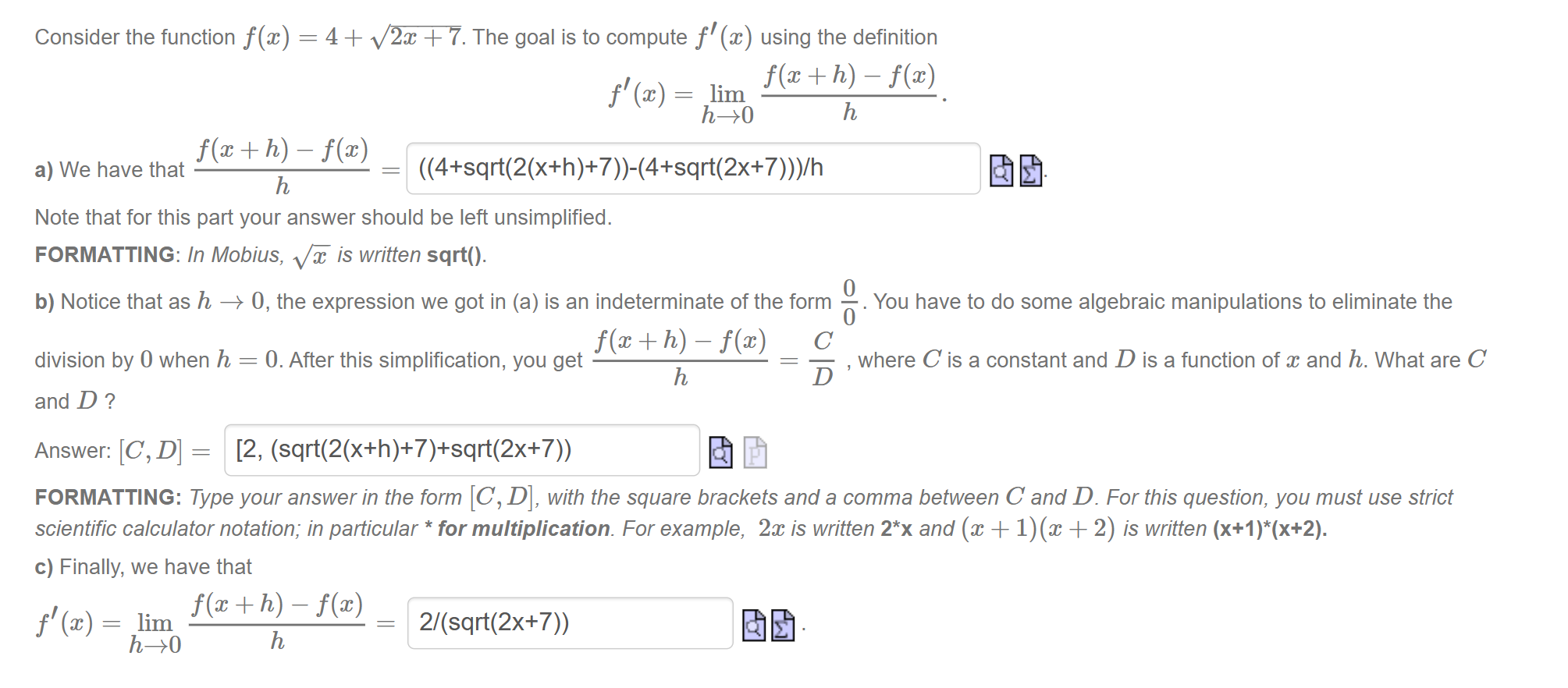 Solved Not sure what the answer is for b and c, the answer | Chegg.com