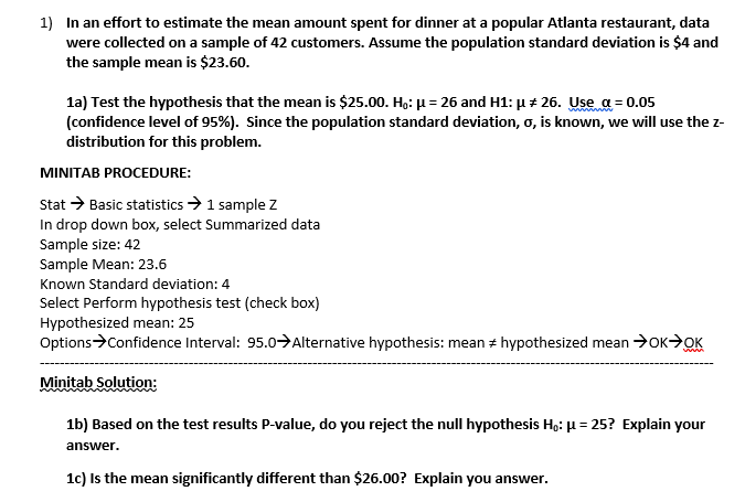 Solved Please solve only using Minitab. I already know how | Chegg.com