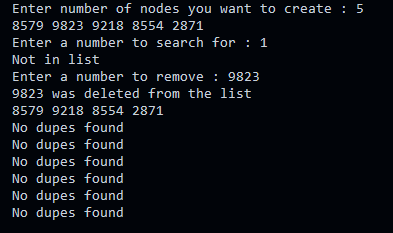 Solved How do I change my code below to only print No dupes | Chegg.com