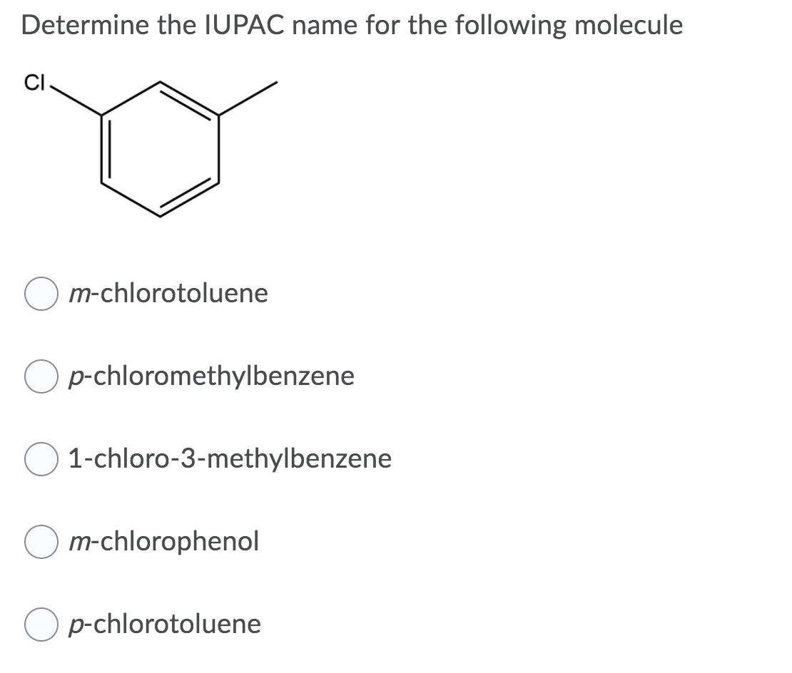 Solved Determine the IUPAC name for the following molecule | Chegg.com