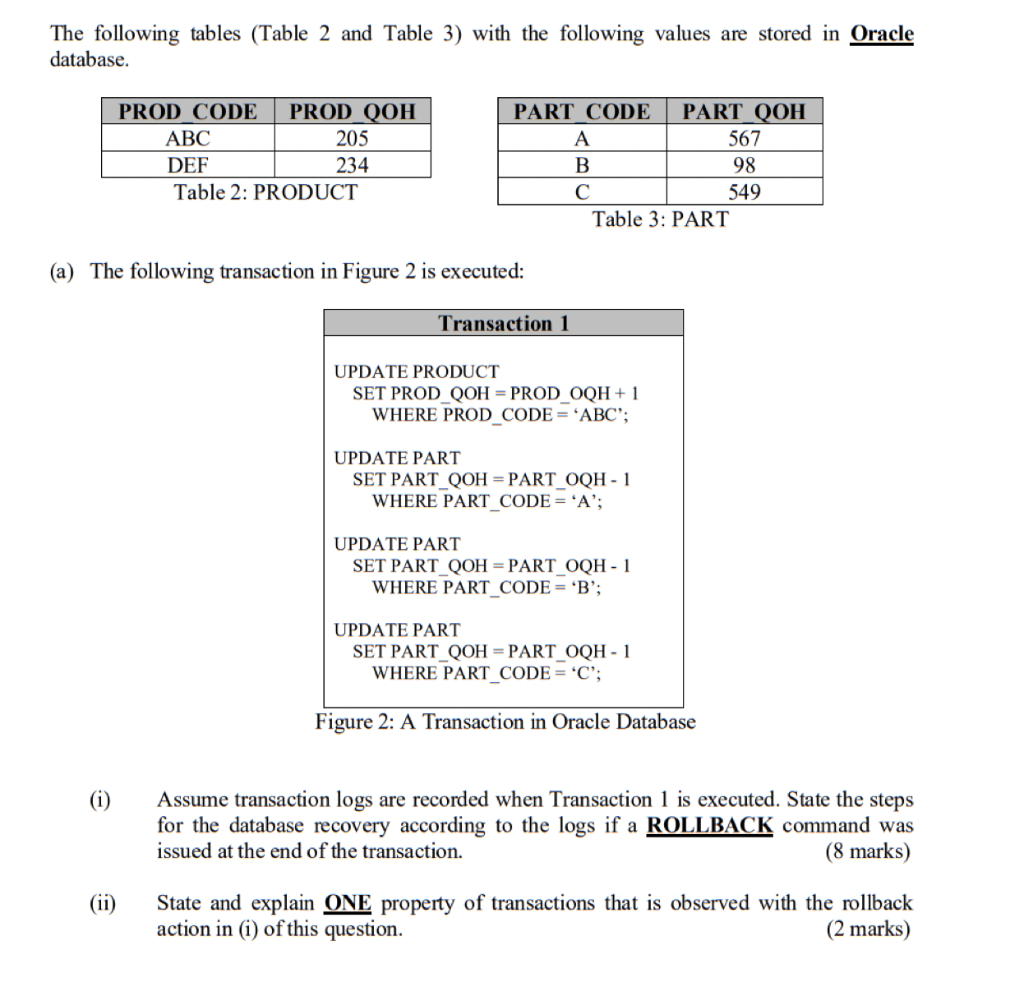 Solved The following tables (Table 2 and Table 3) with the | Chegg.com