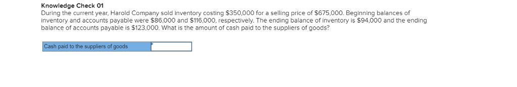 Solved Knowledge Check 01 During the current year, Harold | Chegg.com