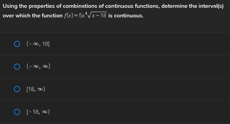 Solved Using the properties of combinations of continuous | Chegg.com
