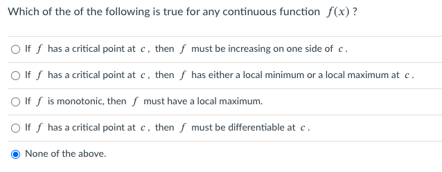 Solved Which of the of the following is true for any | Chegg.com