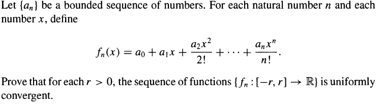 Solved Let [an] be a bounded sequence of numbers. For each | Chegg.com