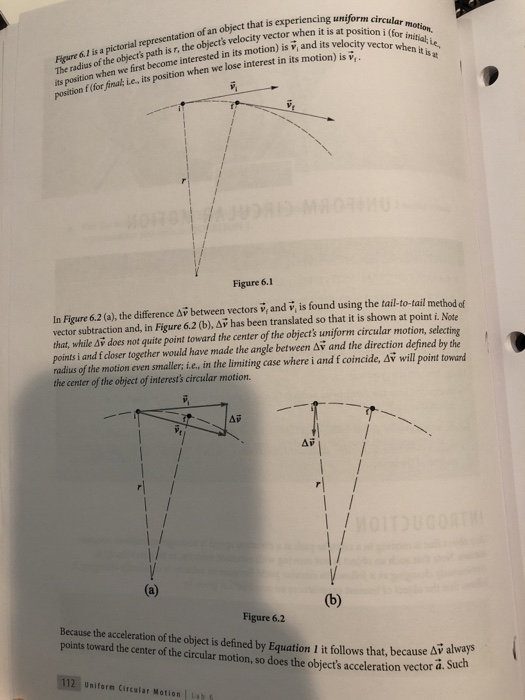 Solved LAB 6 UNIFORM CIRCULAR MOTION OBJECTIVES In the | Chegg.com