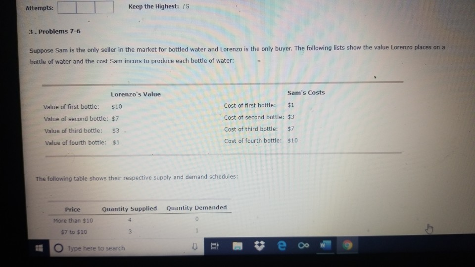 Solved Attempts: Keep the Highest: 15 3. Problems 7-6 | Chegg.com
