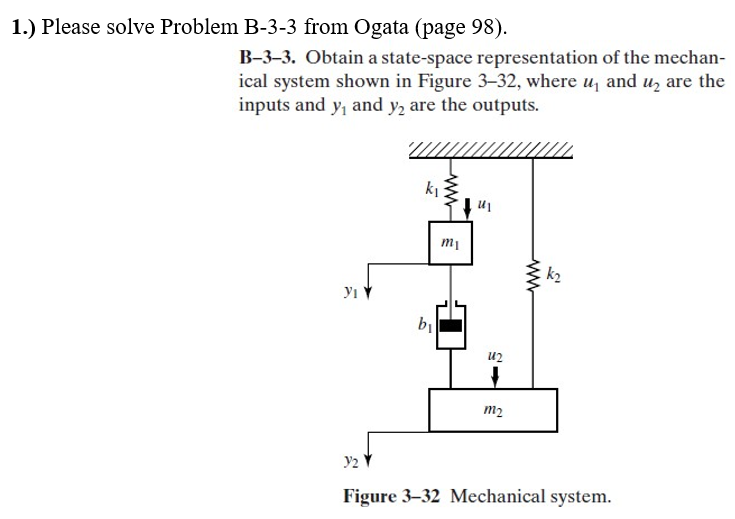 1.) Please solve Problem B-3-3 from Ogata (page 98). | Chegg.com