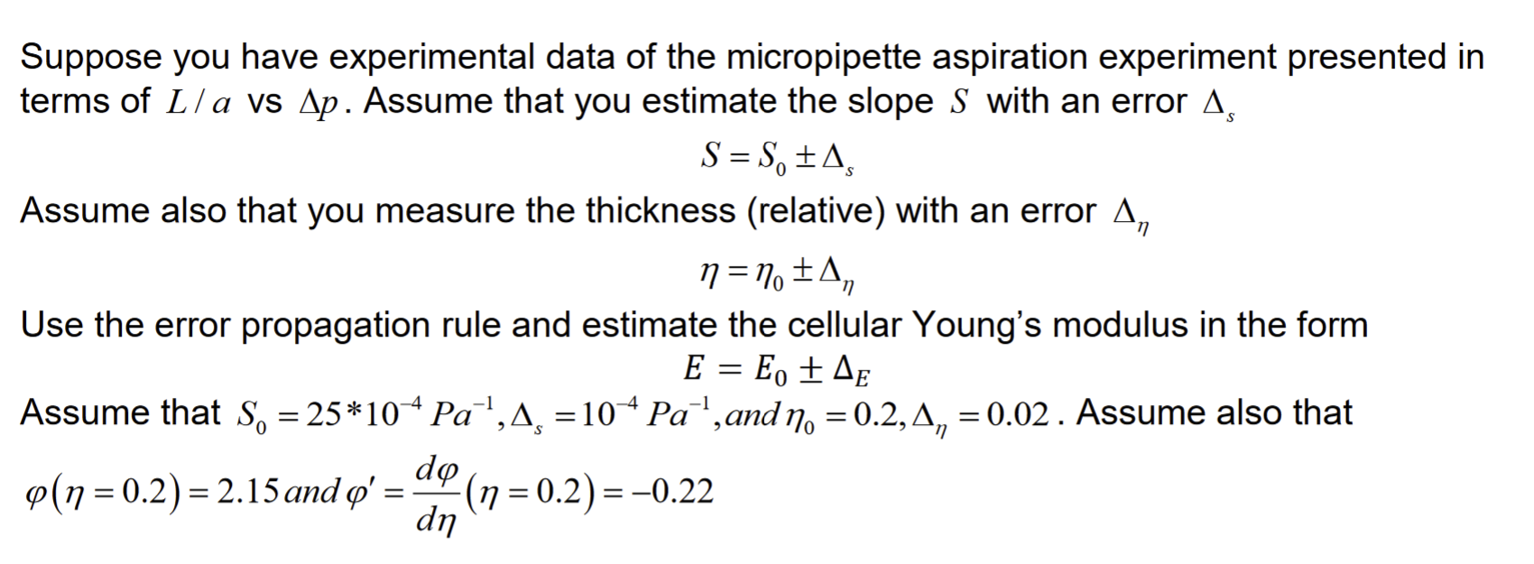 Solved Suppose you have experimental data of the | Chegg.com