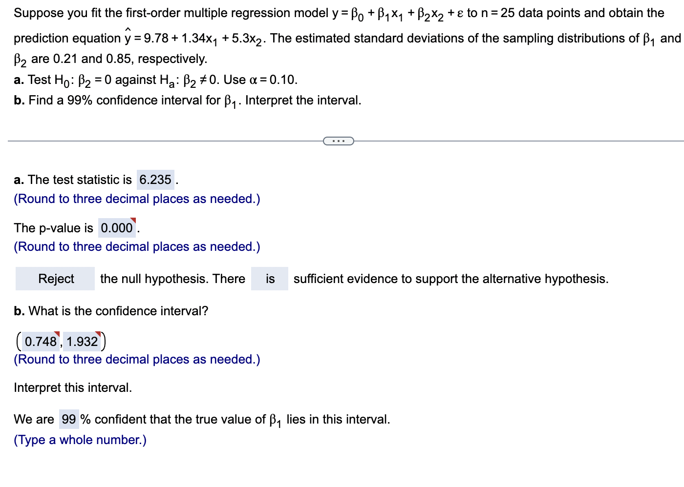 Solved Suppose you fit the first-order multiple regression | Chegg.com