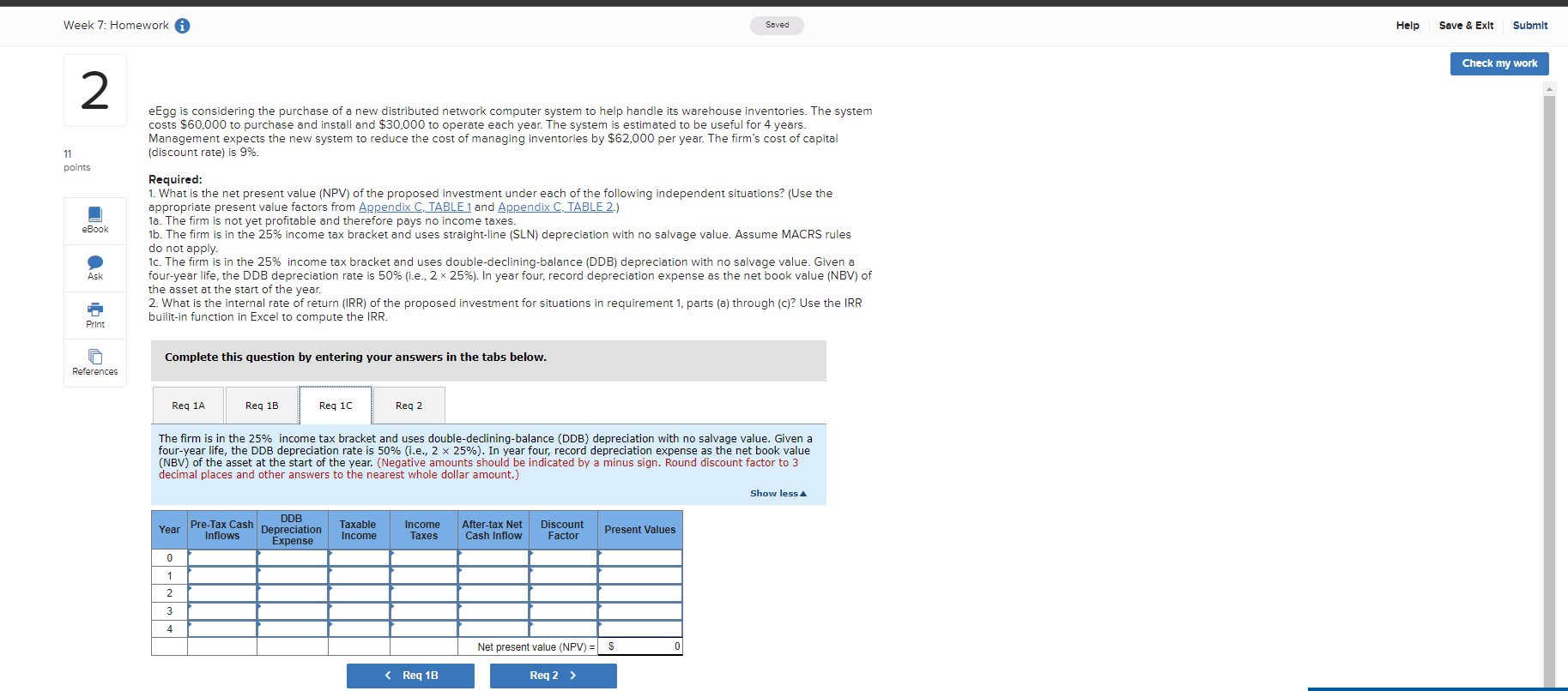 Solved eEgg is considering the purchase of a new distributed | Chegg.com
