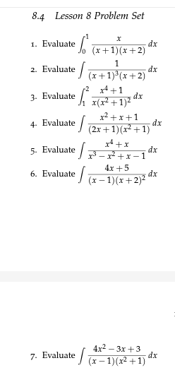 Please answer all of the questions and show work. 1-7 | Chegg.com