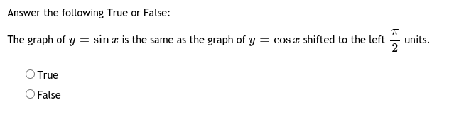 Solved Answer the following True or False: The periods of | Chegg.com