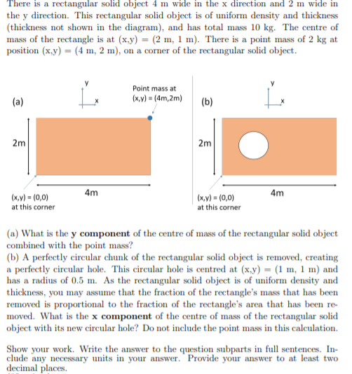 Solved There is a rectangular solid object 4 m wide in the x | Chegg.com