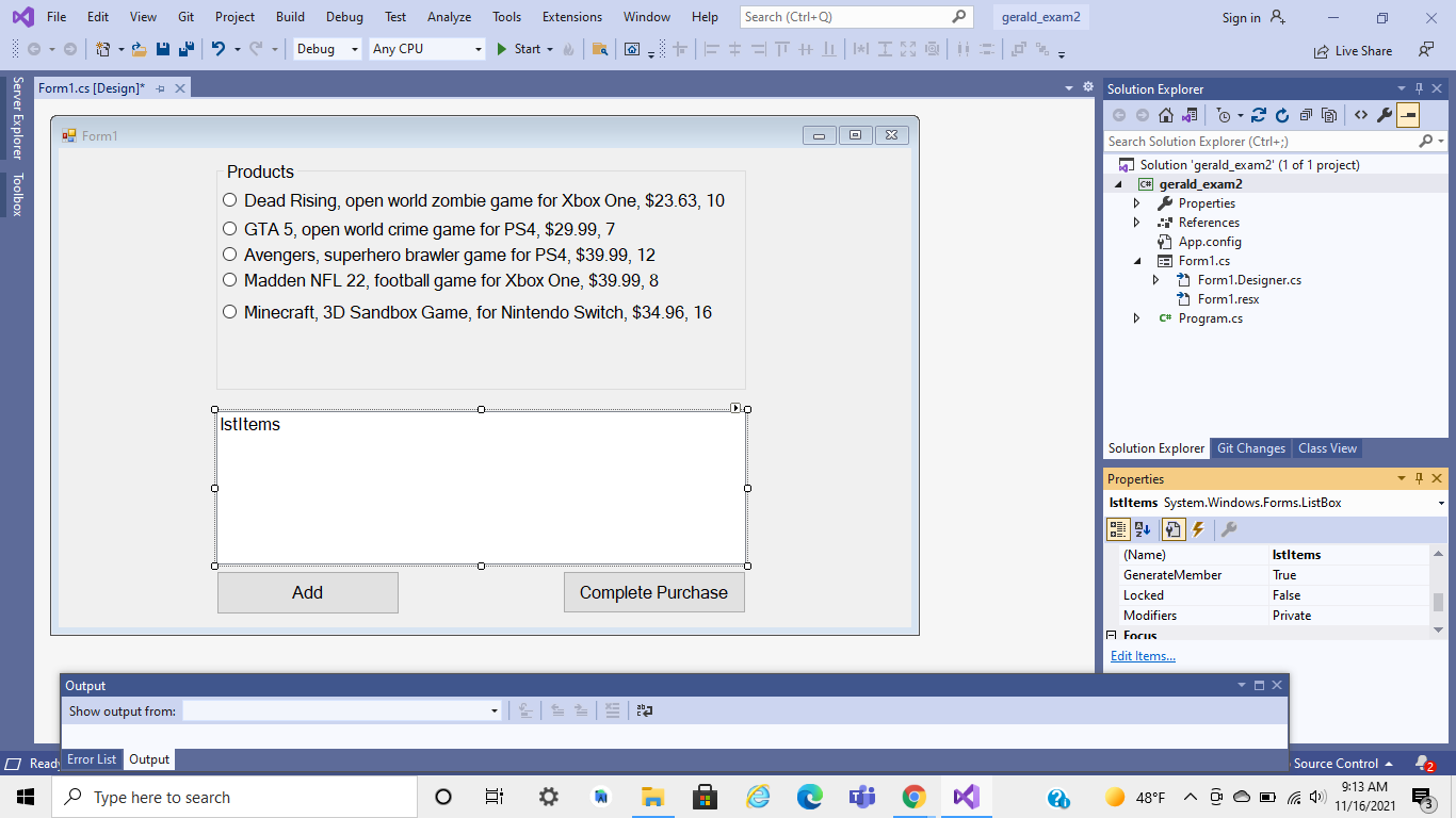 C# Help: Can you help me make objects | Chegg.com