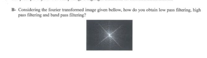 Solved Considering the fourier transformed image given | Chegg.com