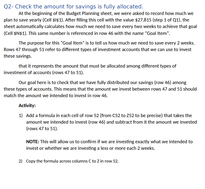 1 - Budget Planning Q1 - Using References | Chegg.com