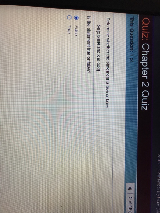 Solved Quiz: Chapter 2 Quiz This Question: 1 pt 2 of 15 ( | Chegg.com