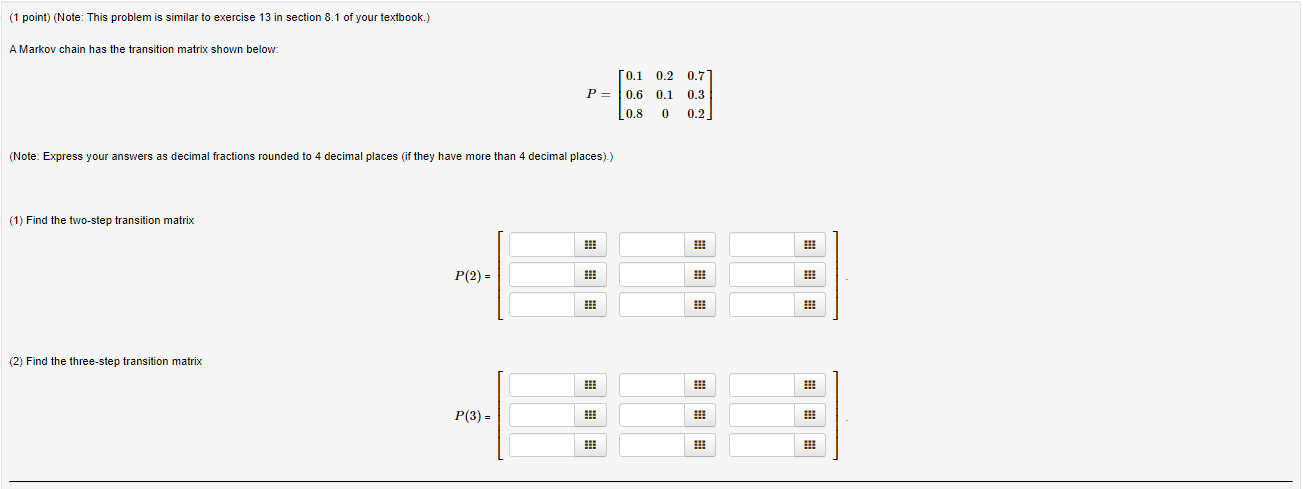 Solved (1 point) (Note: This problem is similar to exercise | Chegg.com