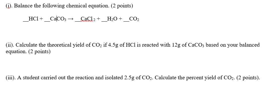 What Is The Chemical Reaction And Balanced Equation Of Co2
