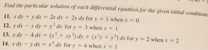 Solved Find the particular solution of each differential | Chegg.com
