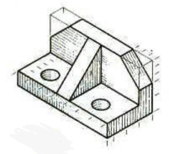 Solved Draw the top view , right view , front view of the | Chegg.com