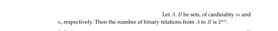 Solved Let A,B be sets, of cardinality m and n, | Chegg.com