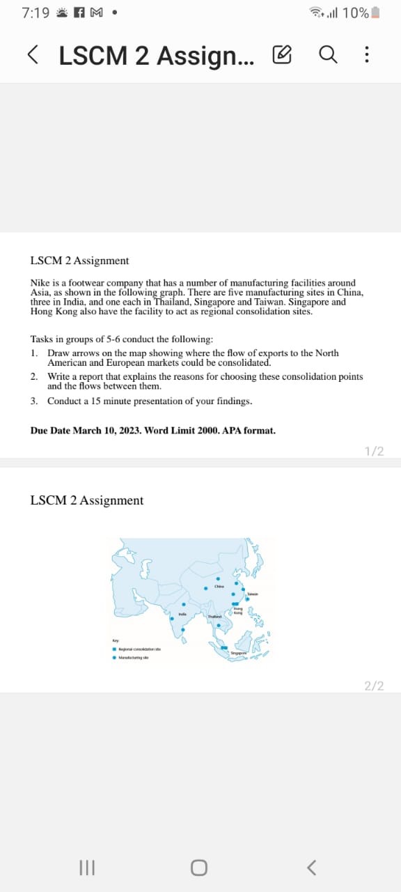 LSCM 2 Assignment Nike is a footwear company that has | Chegg.com