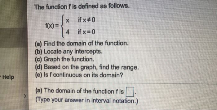 Solved The function f is defined as follows. WS. x ifx#0 | Chegg.com