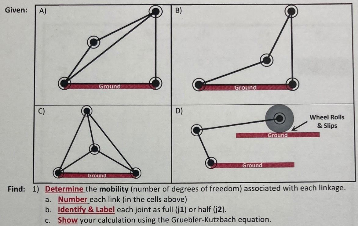 Solved Given: A) B) Ground Ground D) Wheel Rolls & Slips | Chegg.com