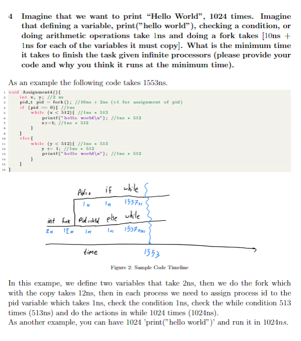 Solved 4 Imagine that we want to print "Hello World", 1024 | Chegg.com