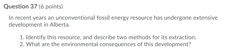 Solved Question 37 (6 points) In recent years an | Chegg.com