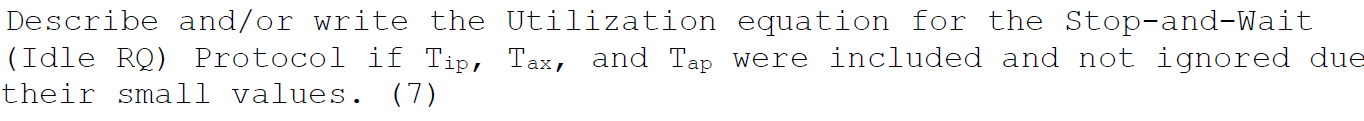 Solved Describe and/or write the Utilization equation for | Chegg.com