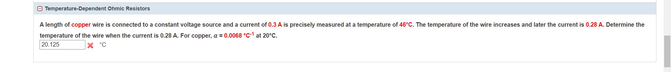Solved Temperature-Dependent Ohmic Resistors A length of | Chegg.com