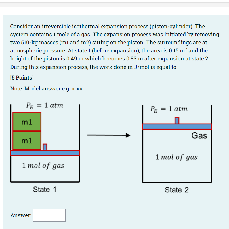 Solved Consider an irreversible isothermal expansion process | Chegg.com